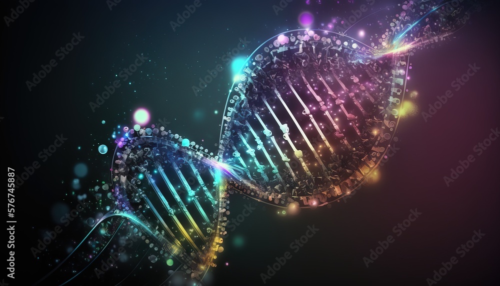 Shiny DNA medicine blockchain metaverse nft crypto Datastream flow ...