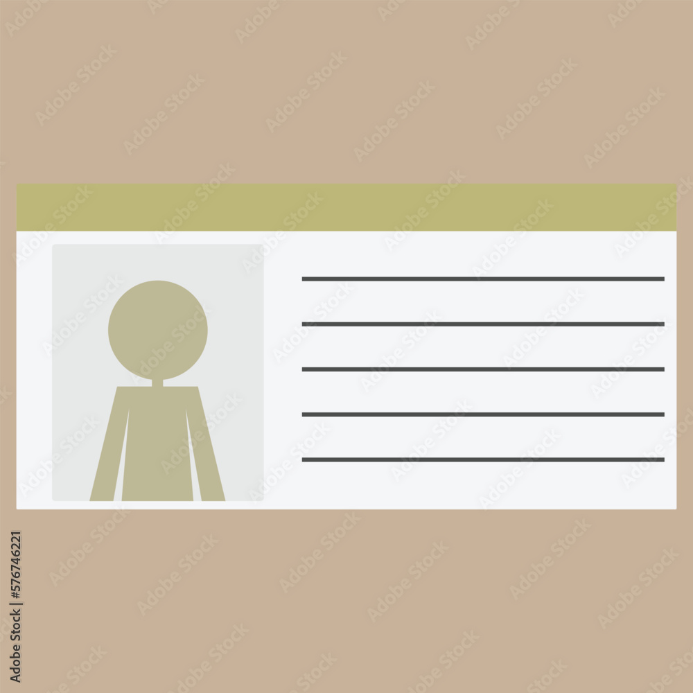 License as legal document for identification certificate flat tiny ...