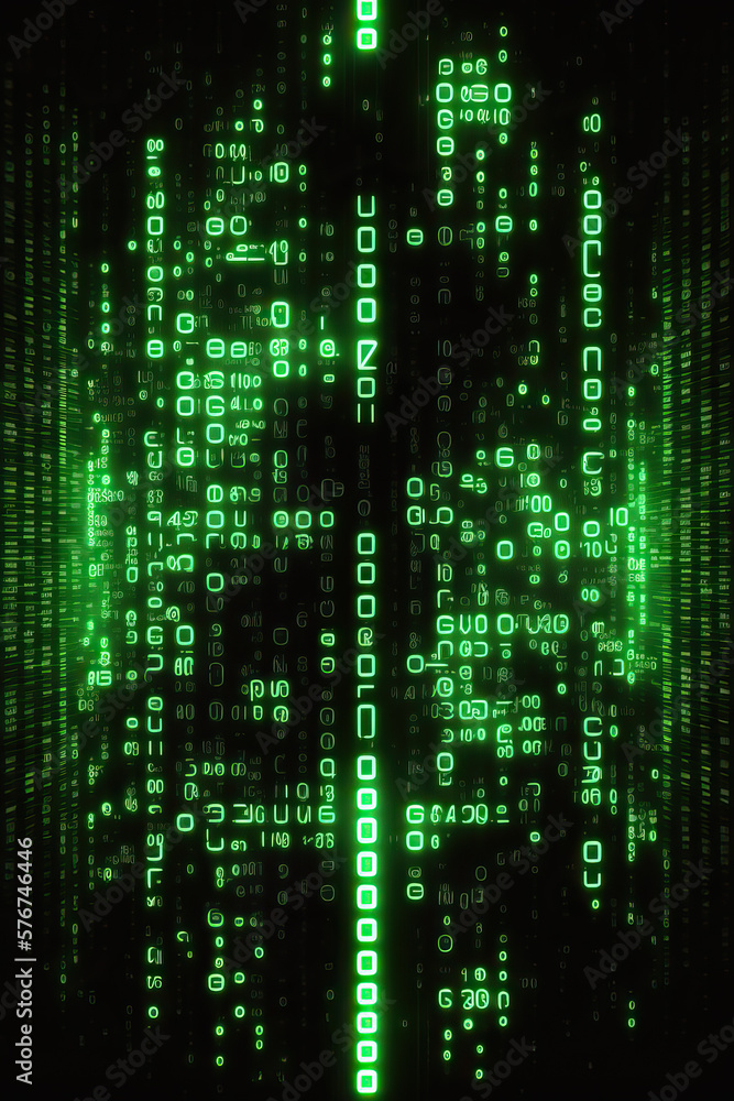 Background Of Binary Code Symbols Showing Programming Codes Generative Ai Stock Illustration