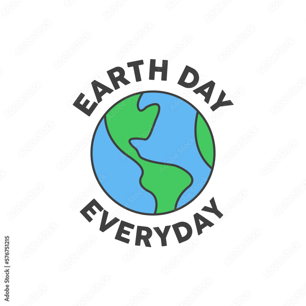 Earth day badge. Save the planet sticker. World Environment Day symbol ...