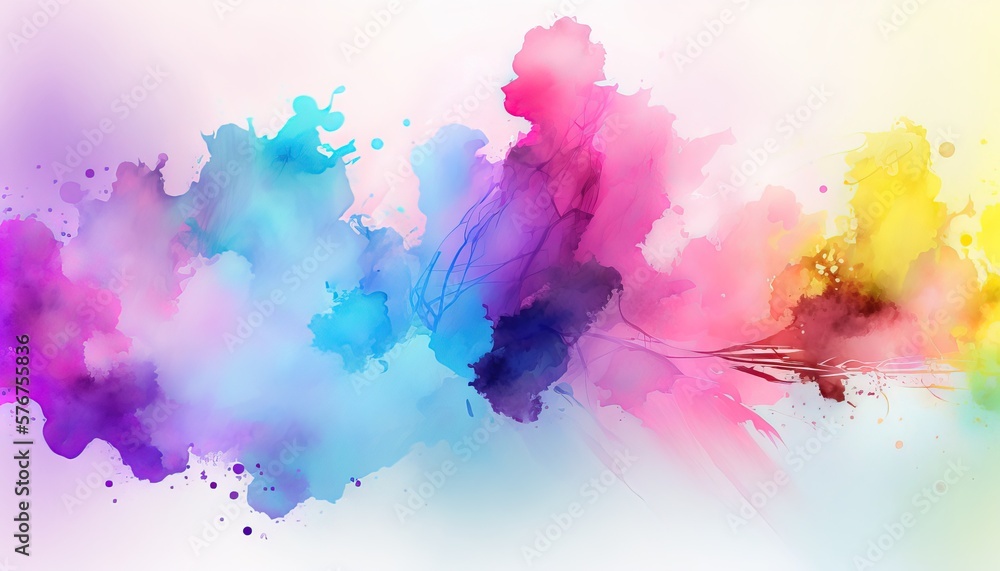 abstract water color art explosion with vibrant colors created with ...