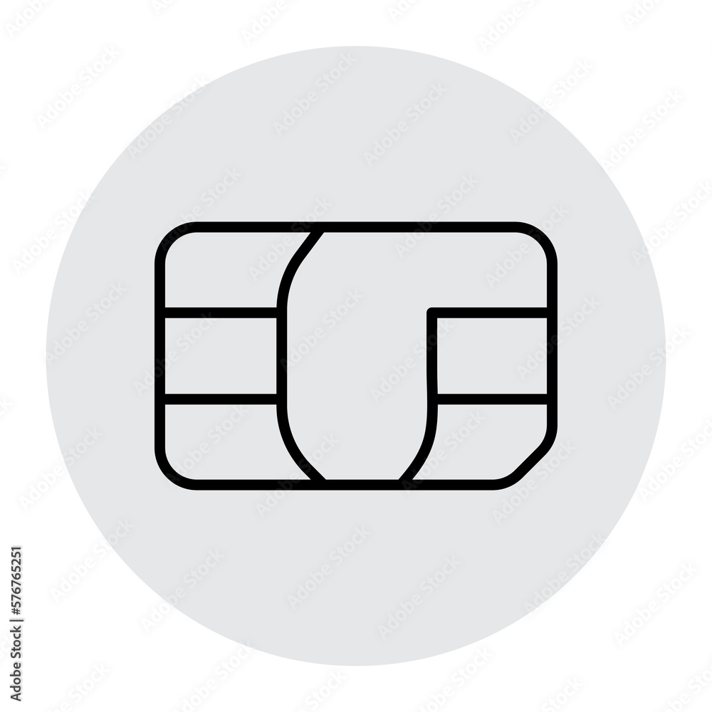 Vettoriale Stock Sim card icon. Line, glyph and filled outline colorful ...