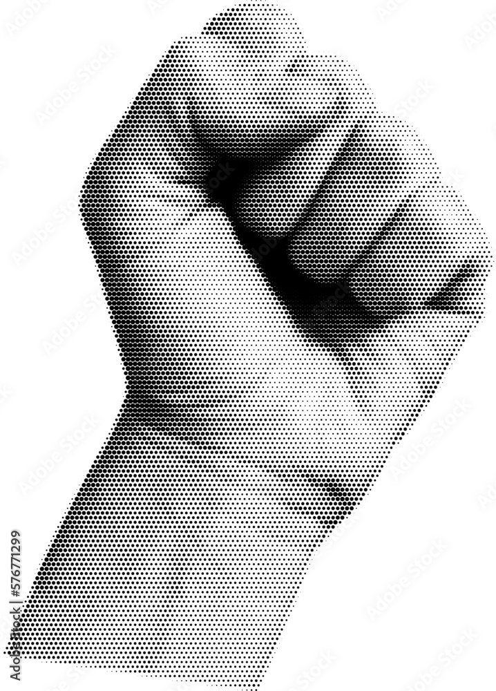 Retro halftone collage elements for mixed media design. strong fist ...