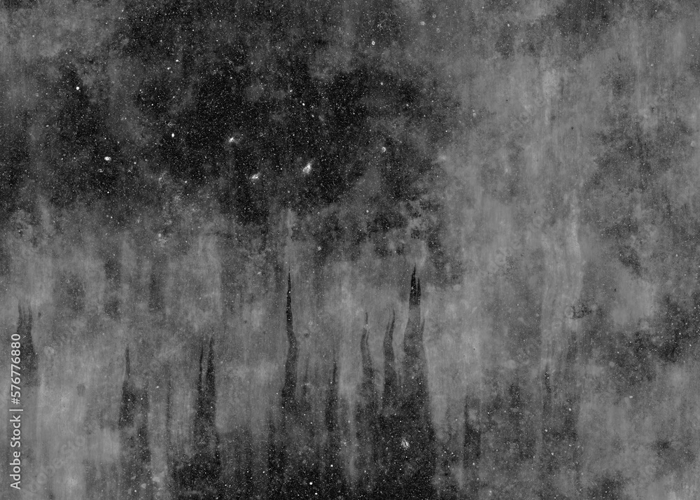 Ilustrace „Monochrome grunge wall background with brush strokes, shapes ...