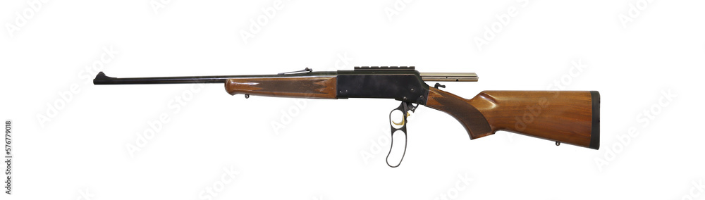 old lever action rifle on transparent background Stock Photo | Adobe Stock