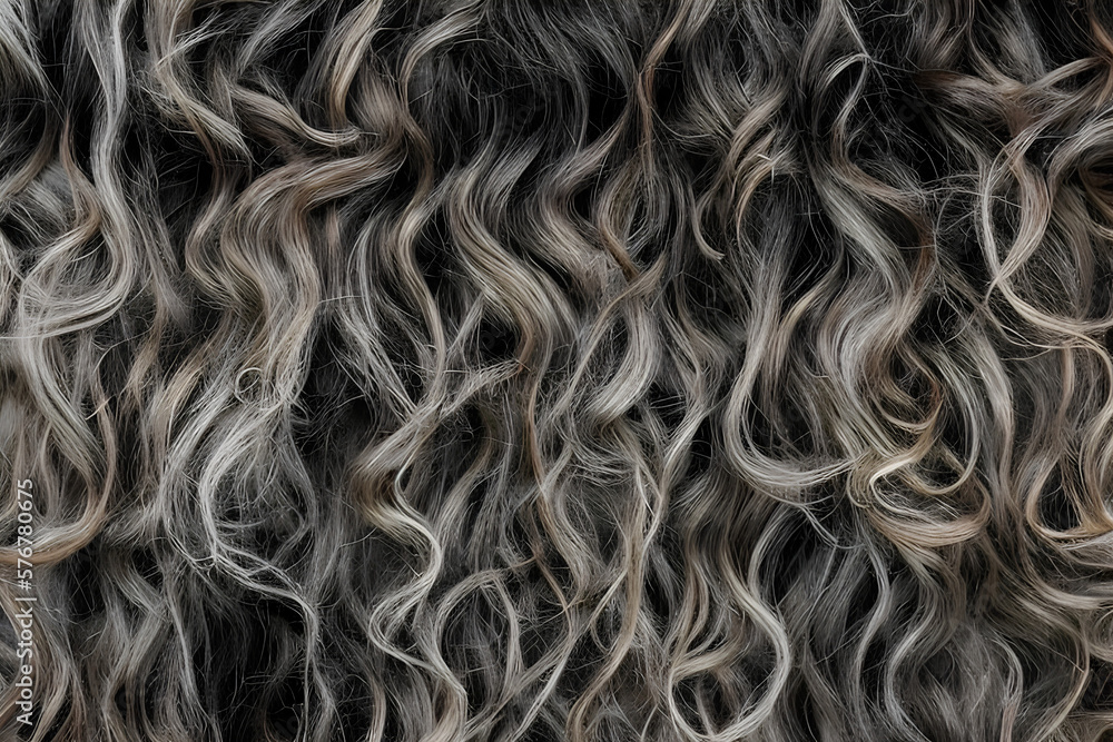 Textura de cabelo feminino ondulado com ombre Stock Illustration ...