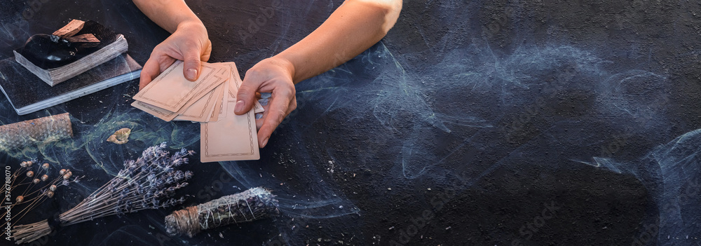 Tarot, astrology,Esoteric, Occult mystical ritual scene of sorcery ...