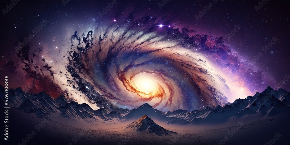 Colorful Supernova Space Banner with Space for Copy (Generated with AI ...