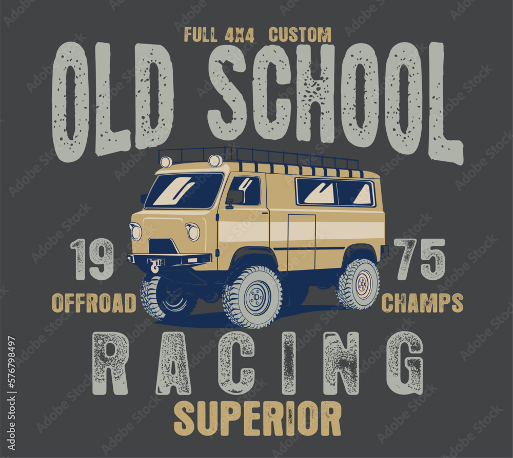 4x4 off road racing vehicle vector drawing Stock Vector | Adobe Stock