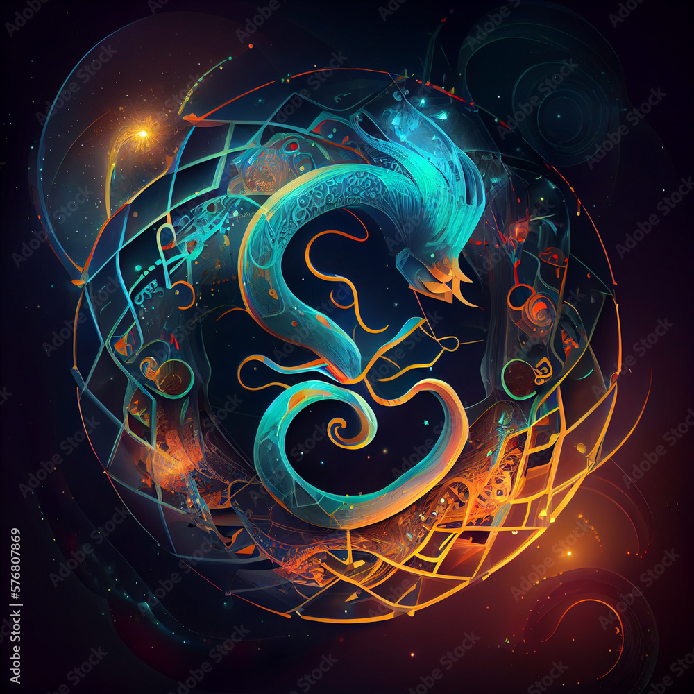 Beautiful abstract Ophiuchus magical zodiac sign, astrology, concept ...