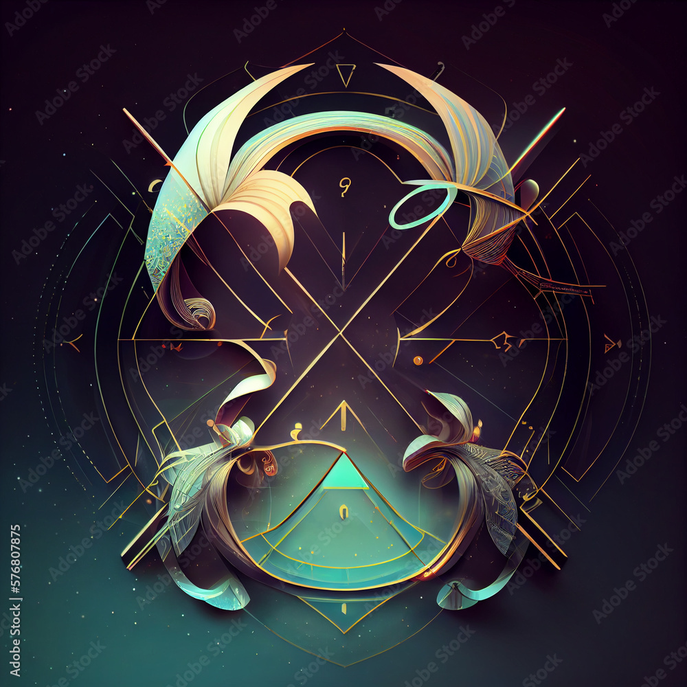 Beautiful abstract Ophiuchus magical zodiac sign, astrology, concept ...