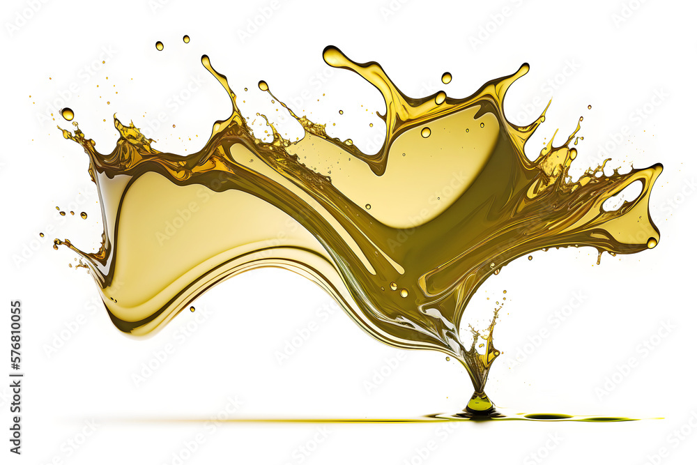 Dynamic Oil Splash Background on White: A Stunning Visual for Graphic ...