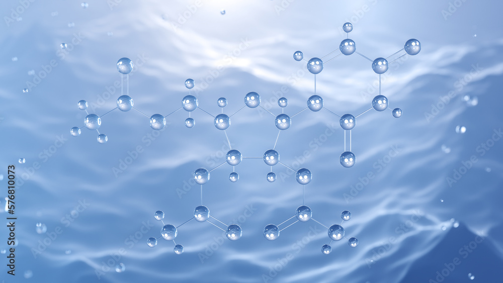 uridine triacetate molecular structure, 3d model molecule, nucleoside ...