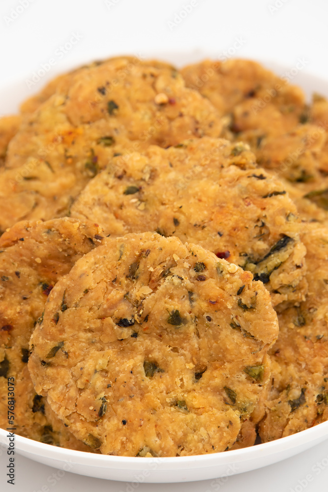 Namkeen Kasuri Methi Masala Mathri Also Called Namkin Fenugreek Matthi ...