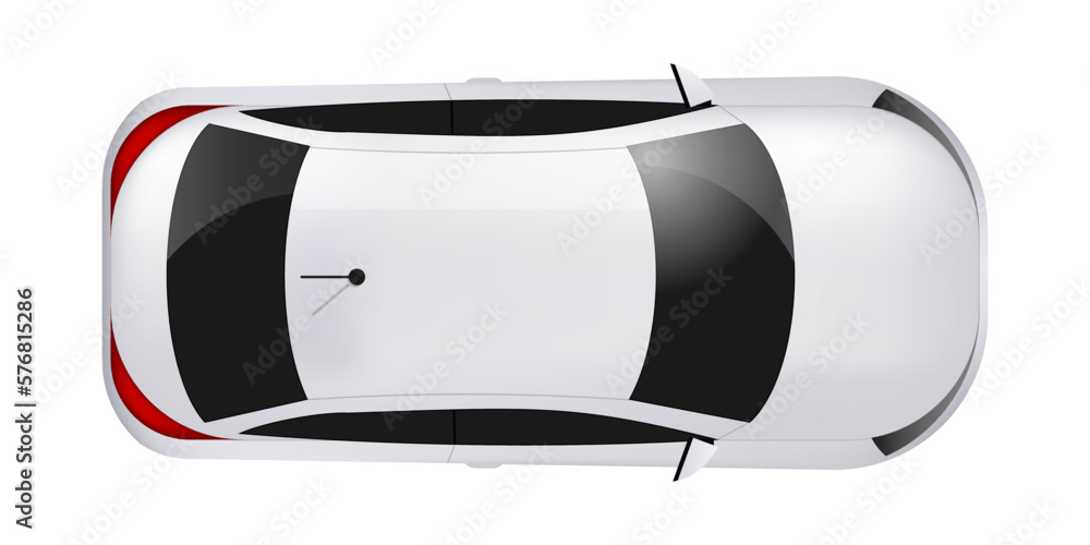 Car top view vector mockup Stock Vector | Adobe Stock