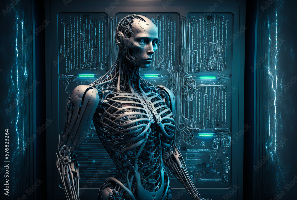 Humanoid robot designed to have a conversation using a language model ...