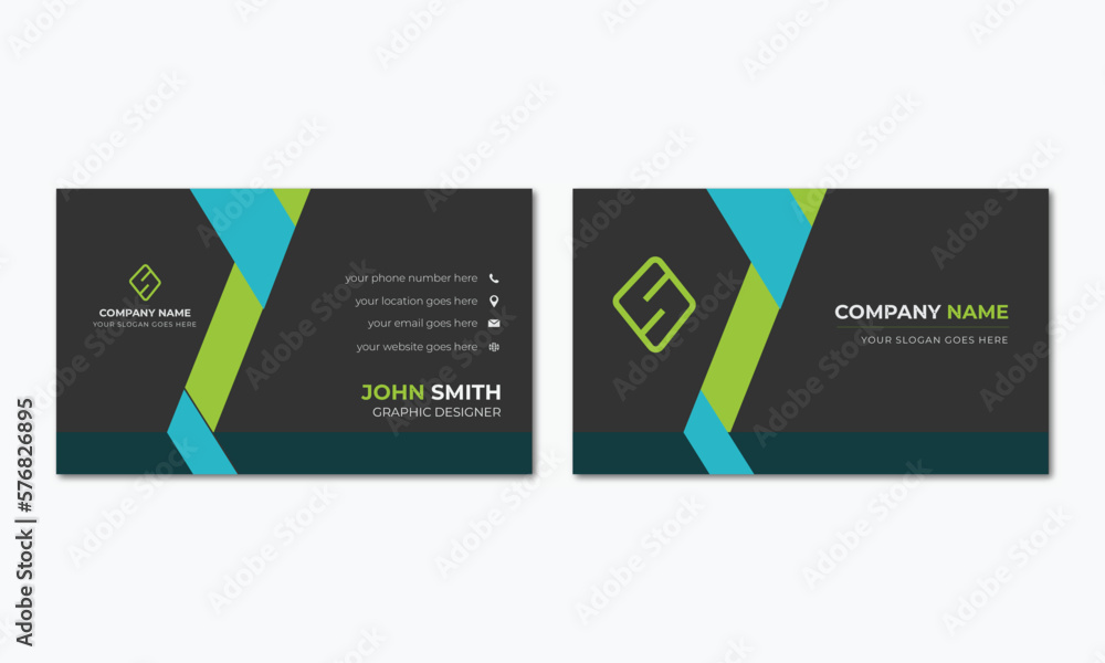 Modern and Creative Business Card Template - Professional Name Card ...