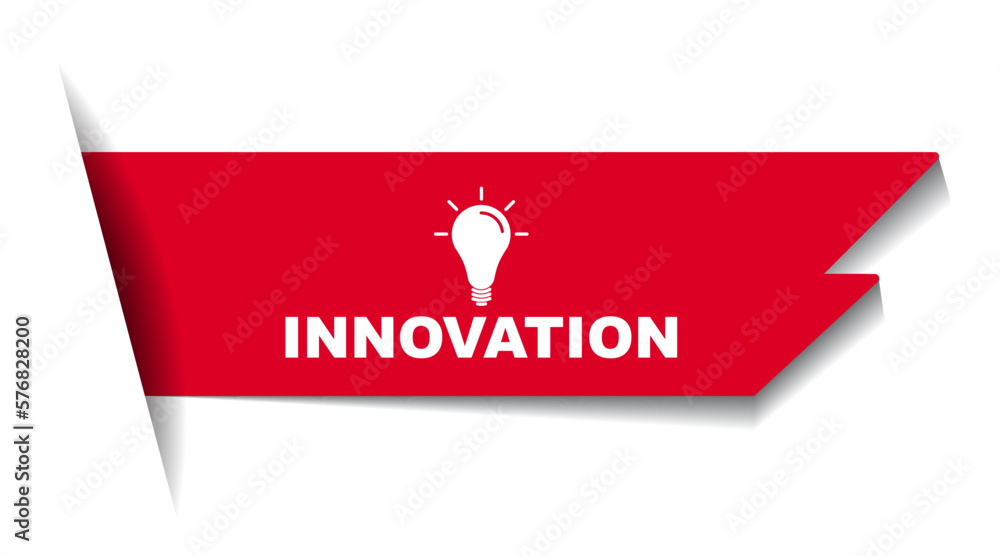 red vector illustration banner innovation Stock Vector | Adobe Stock