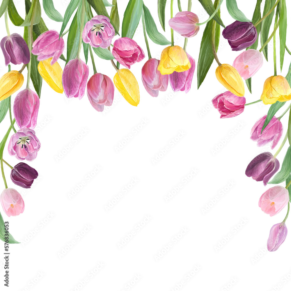 colorful tulip background Stock Illustration | Adobe Stock