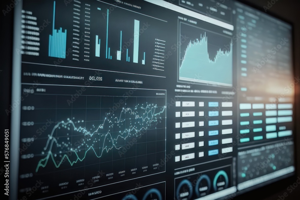 Analyst working with Business Analytics on computer to make report with ...