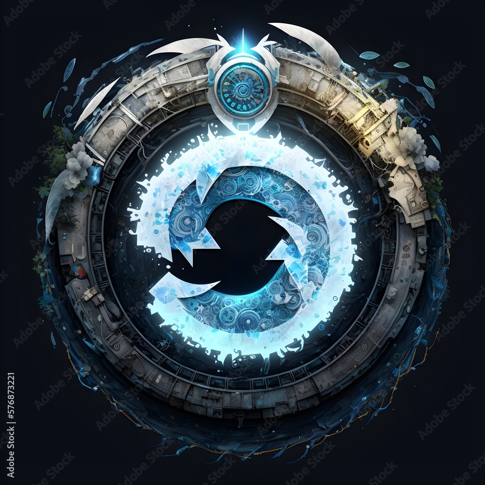 The Cycle of Life: AI Data Reimagined as an Ouroboros, Symbolizing ...