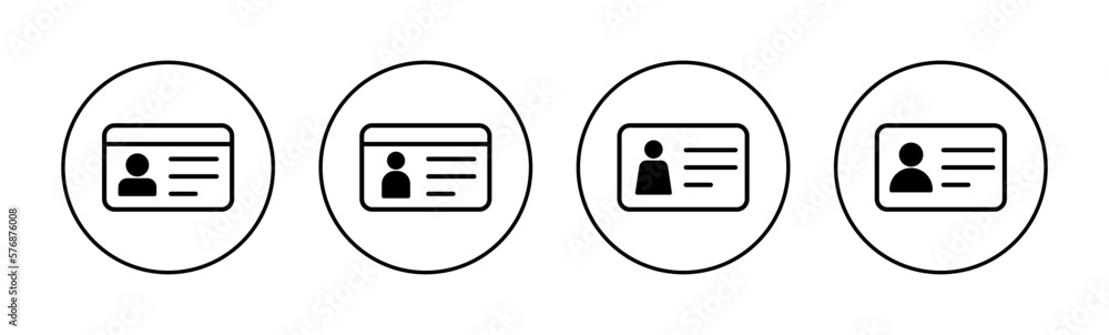 License icon vector for web and mobile app. ID card icon. driver ...