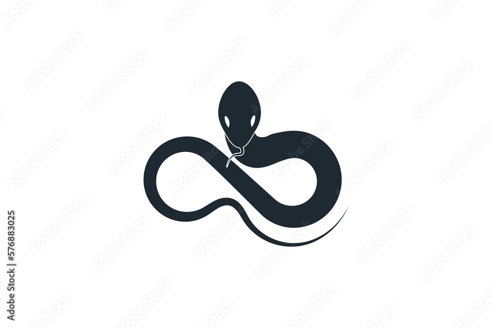 Snake silhouette. Isolated snake on white background Stock Vector ...