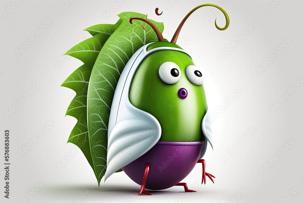 The Egg Plant Also Known As Brinjal Has A Small Plant Hopper On One the-egg-plant-also-known-as-brinjal-has-a-small-plant-hopper-on-one