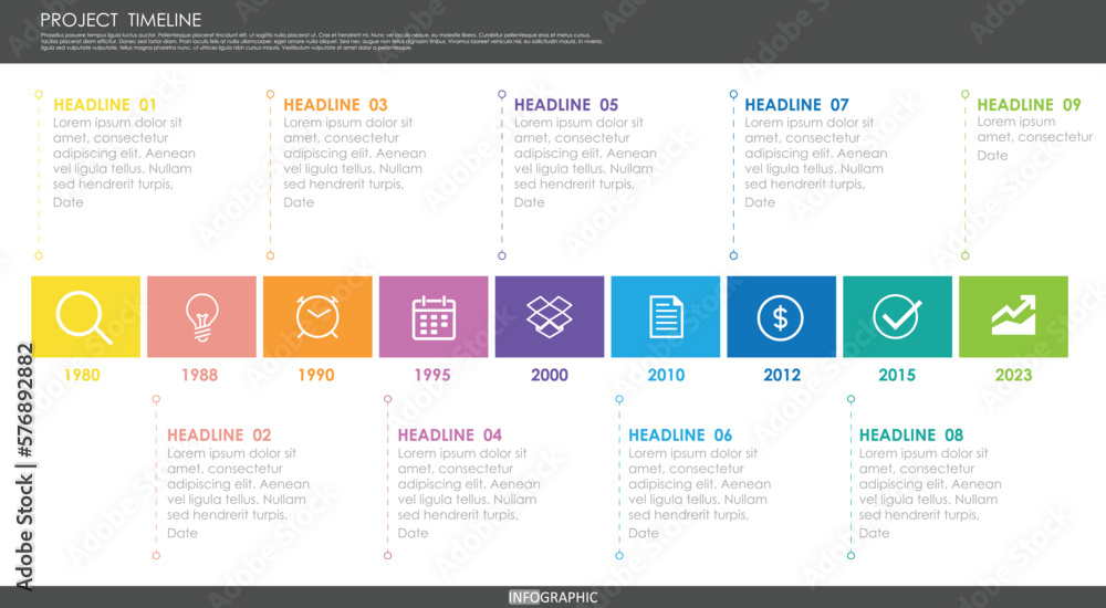 project timeline Infographic template for business. Months modern ...