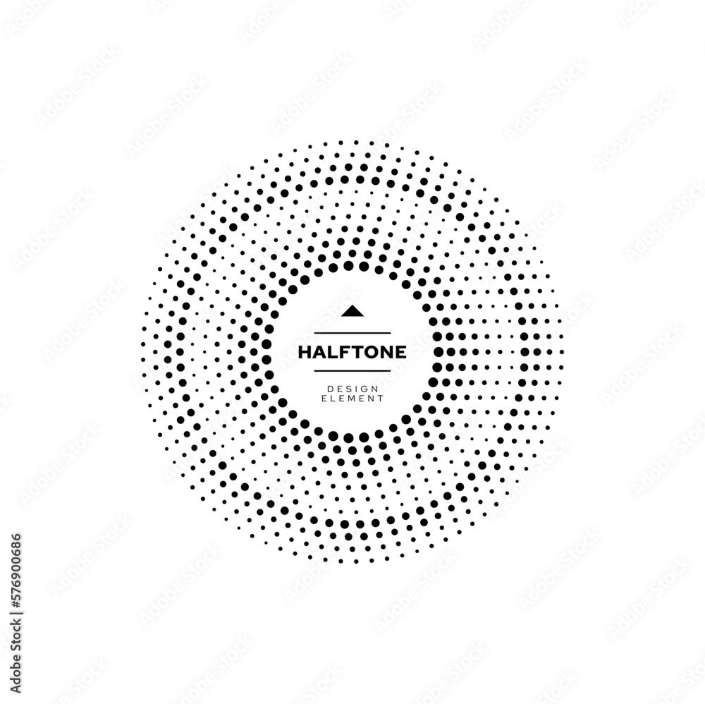 Halftone circle pattern border of vector frame with black dots, spots ...