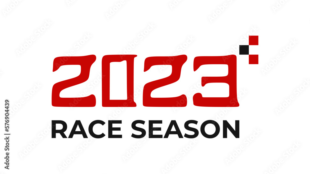 Vetor de 2023 Race Season icon logo concept in red and black. Template ...