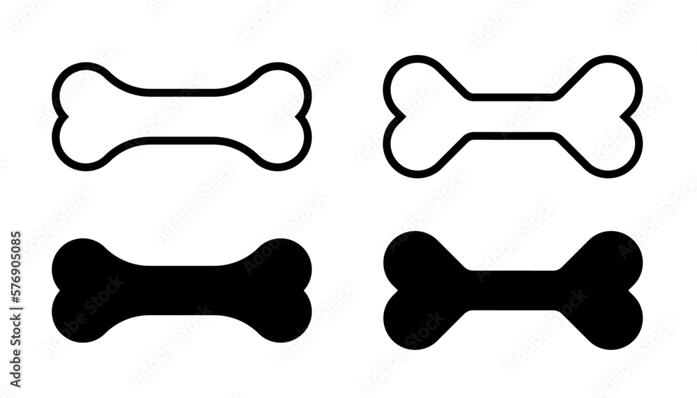dog bone vector icons set Stock Vector | Adobe Stock