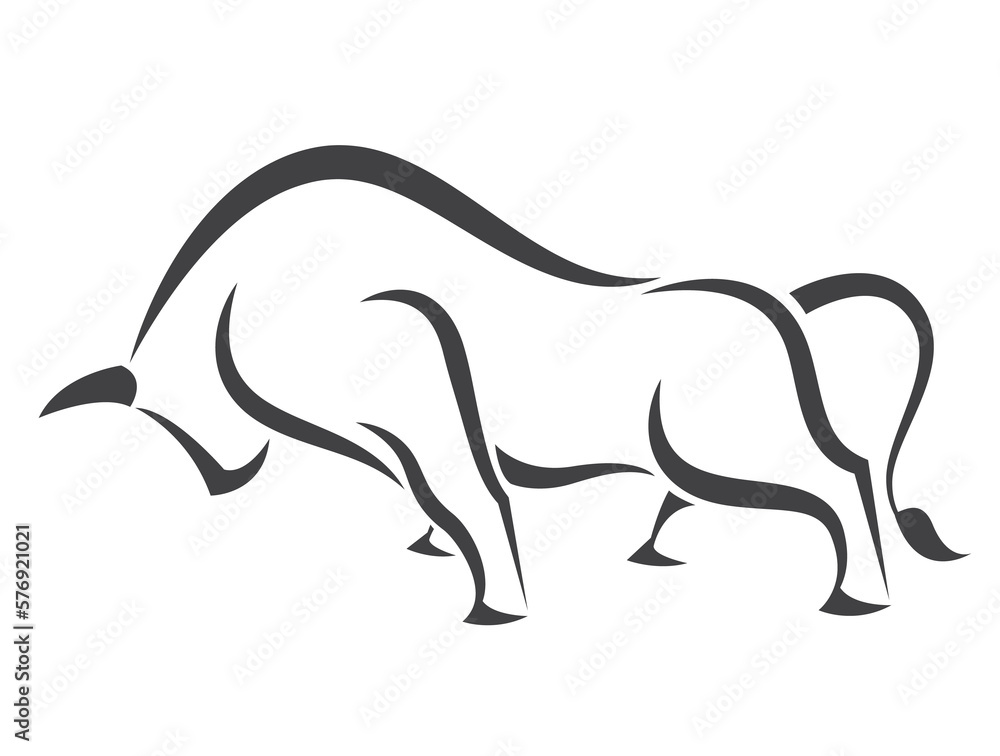 Bull design design isolated on transparent background. Wild Animals ...
