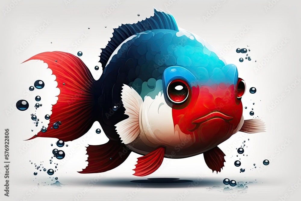 Isolated on a white backdrop is a realistic depiction of a blobfish ...