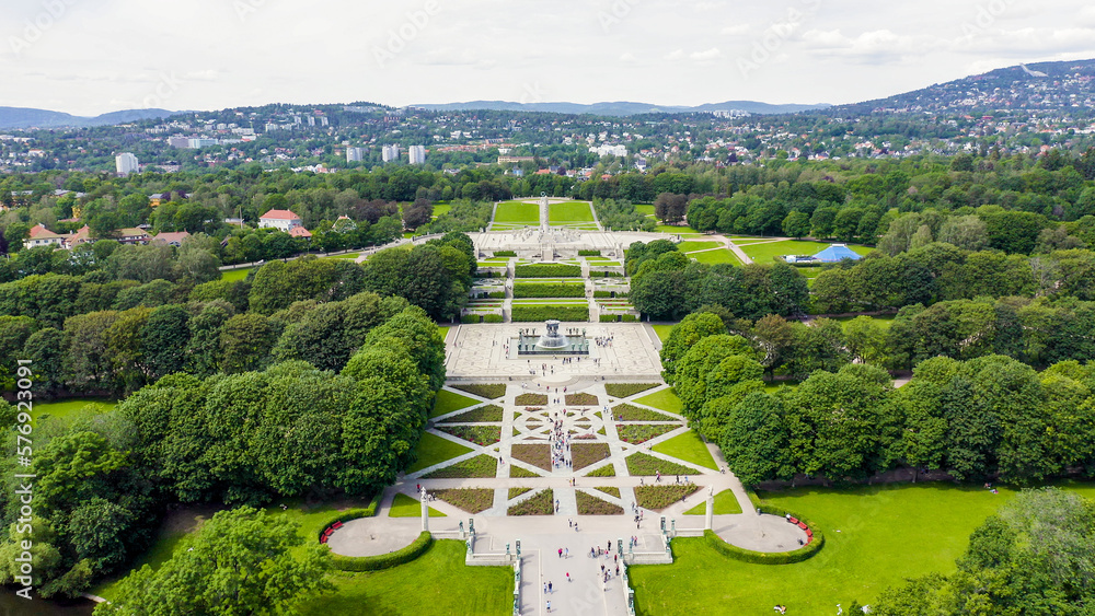 Oslo, Norway. Vigeland Sculpture Park. Vigelandsparken. Frogner park ...