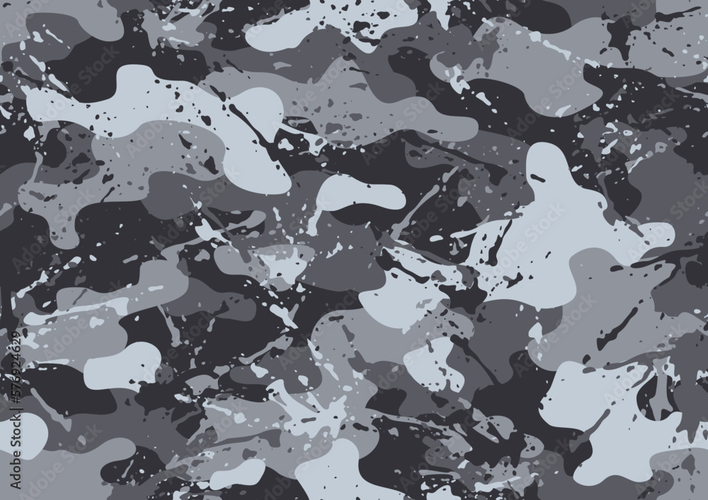 Grunge camouflage texture seamless pattern. Abstract modern endless ...
