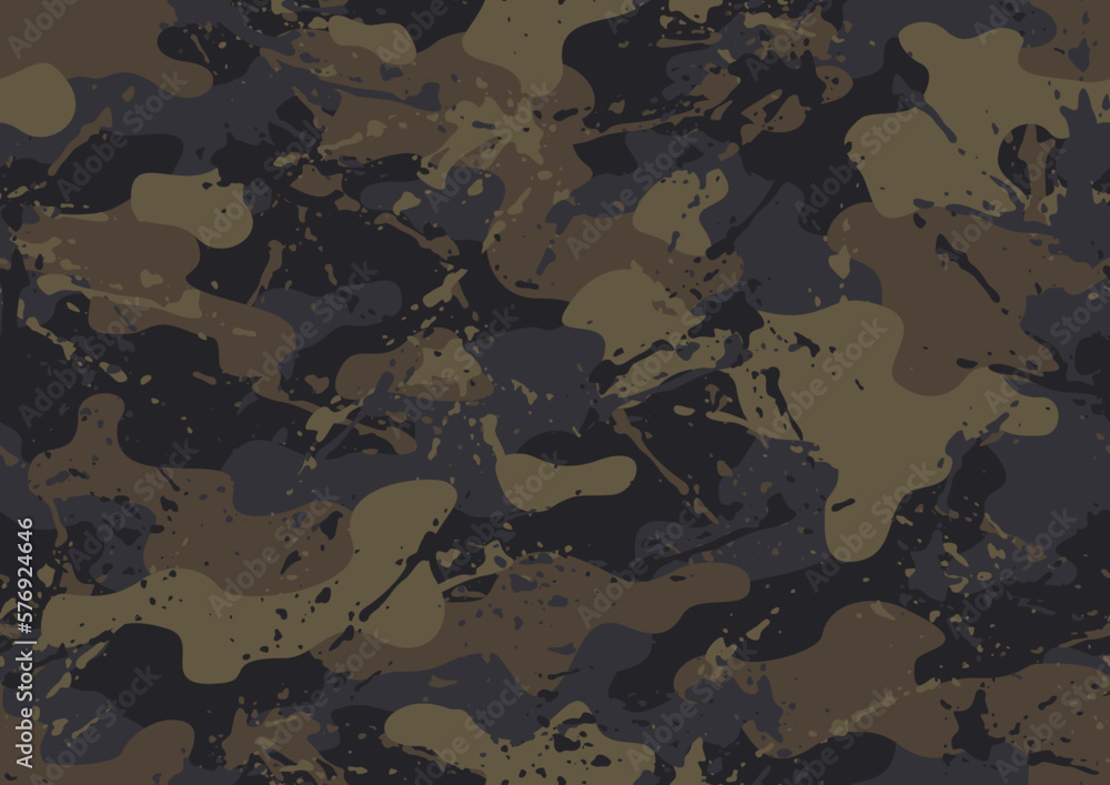 Grunge camouflage texture seamless pattern. Abstract modern endless ...