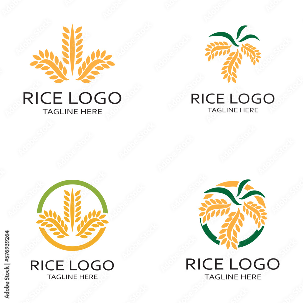 ,rice grain logo,rice,natural organic farming,for business,company ...