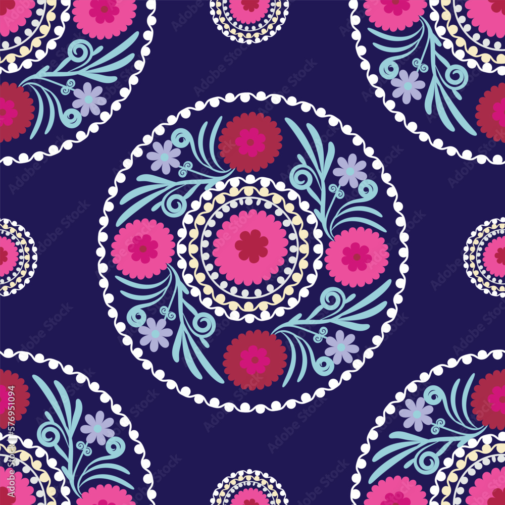 Seamless suzani pattern - traditional carpet pattern, traditional art ...