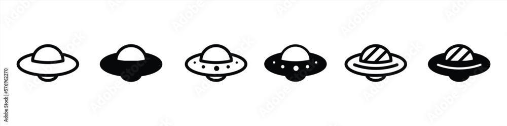 Flying saucer icon. Flying saucer icon with different style. Flying ...