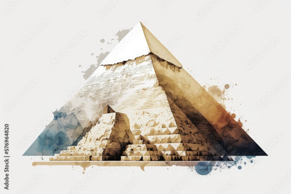The western face of the Great Pyramid of Giza, also known as the ...