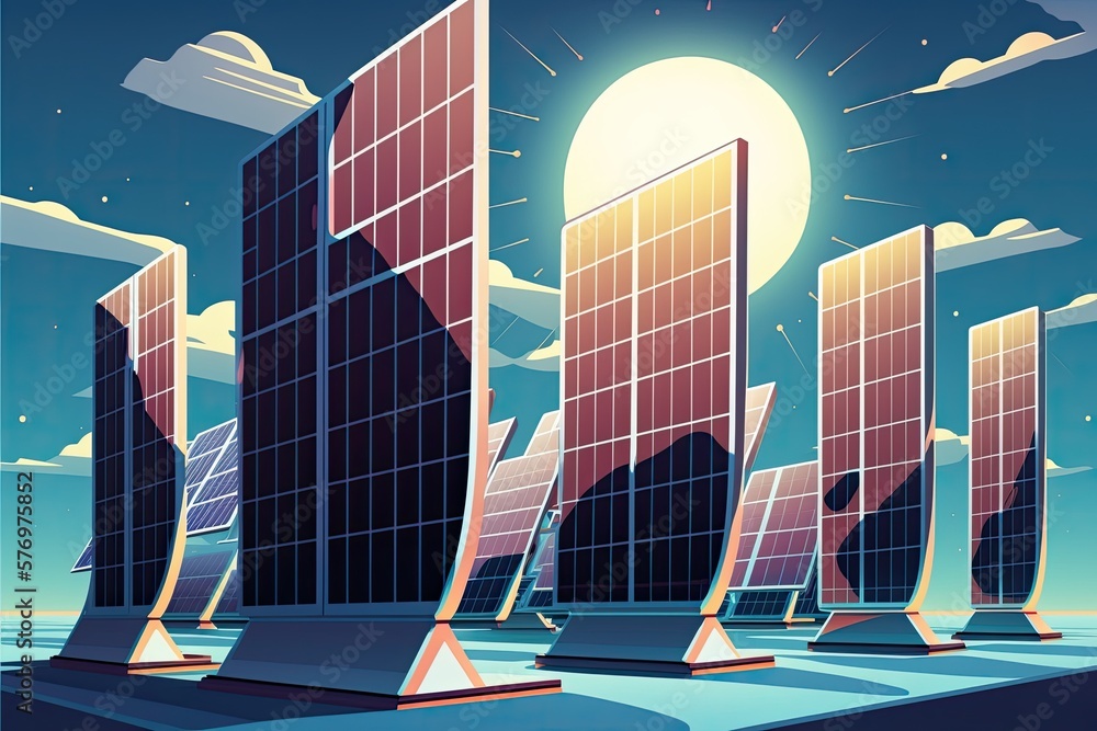 Vertically oriented solar cells, solar modules, or solar panels in a ...