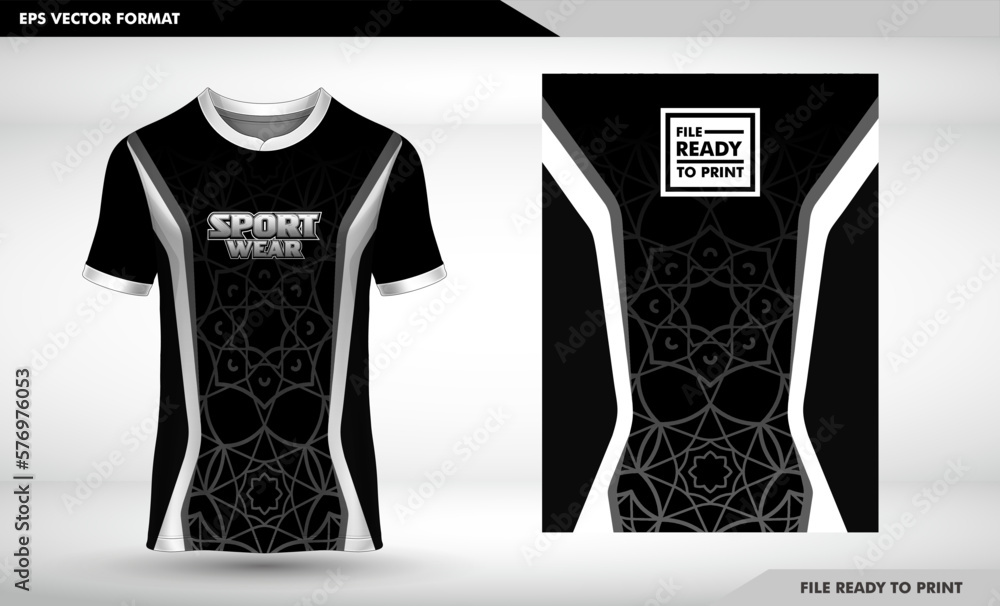 t-shirt sport design template with abstract line halftone pattern for ...