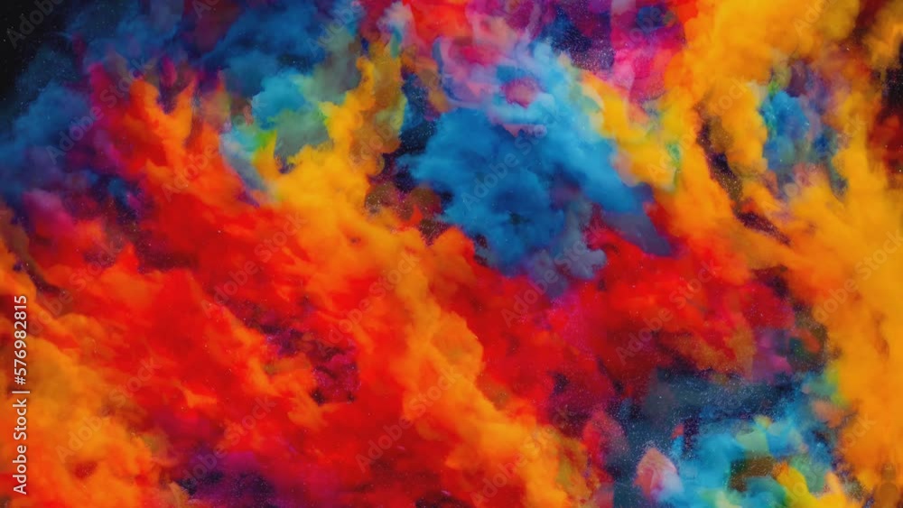 abstract splash painting watercolor hand drawn on dark background ...