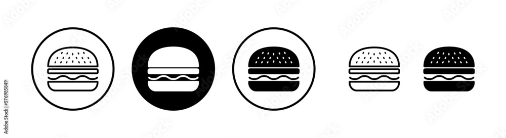 Burger icon vector illustration. burger sign and symbol. hamburger ...
