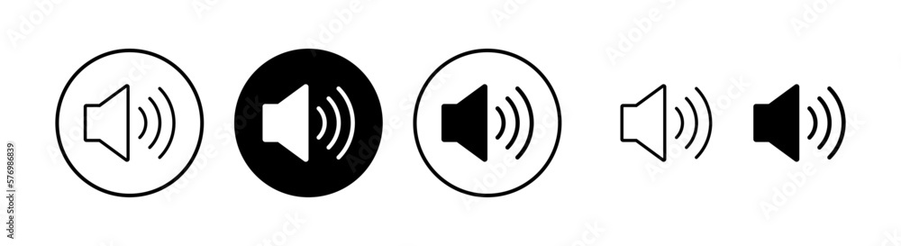 Speaker icon vector illustration. volume sign and symbol. loudspeaker ...