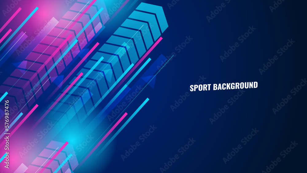 Abstract blue pink sport background, active motion, dynamic, vector ...