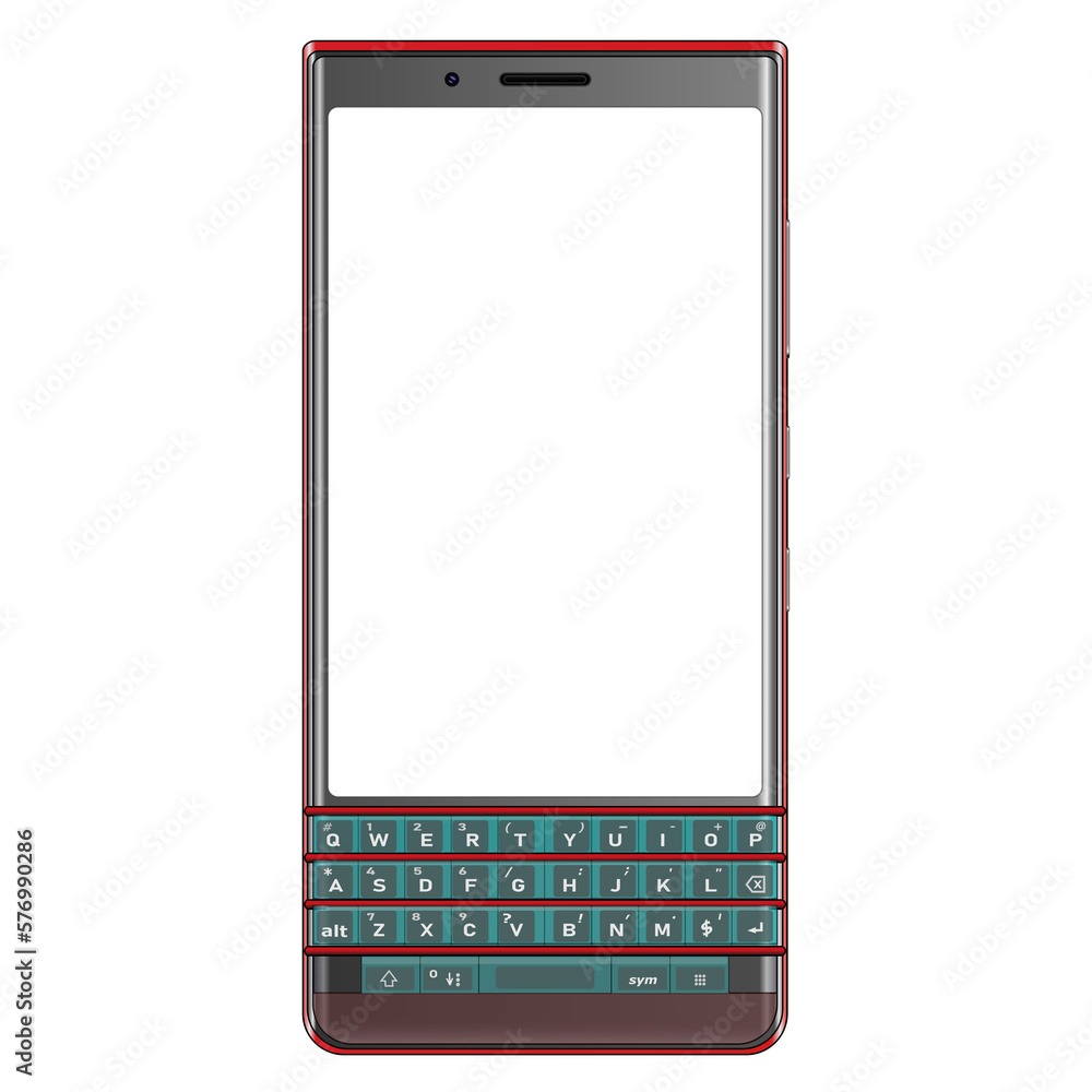 smartphone qwerty isolated on white transparent background ilustration ...