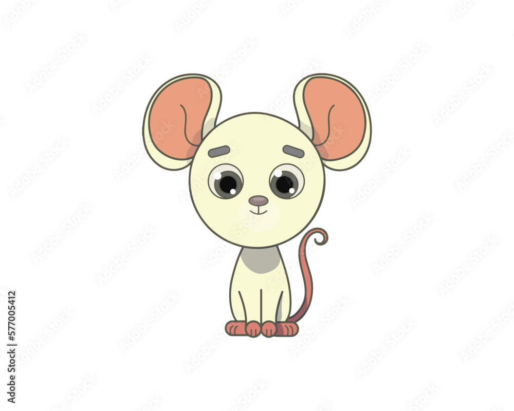 White mouse vector isolated colour icon. White mouse animal vector icon ...