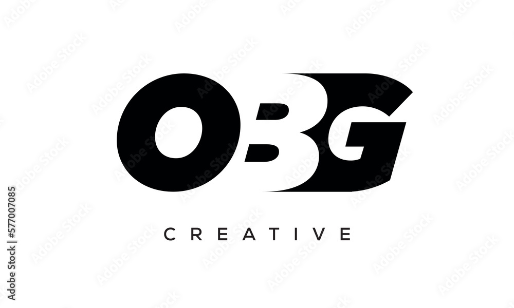 OBG letters negative space logo design. creative typography monogram ...